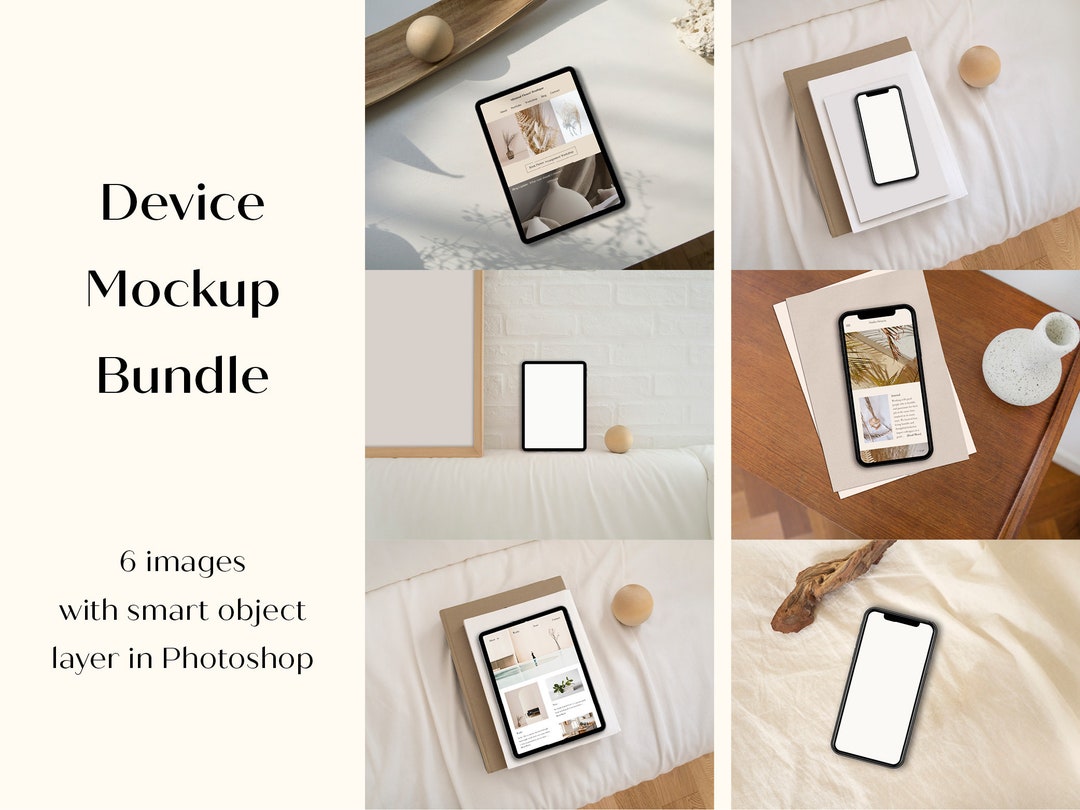 IPad Pro iPhone Mockup Bundle Device Mockup Set iPad Screen Website ...
