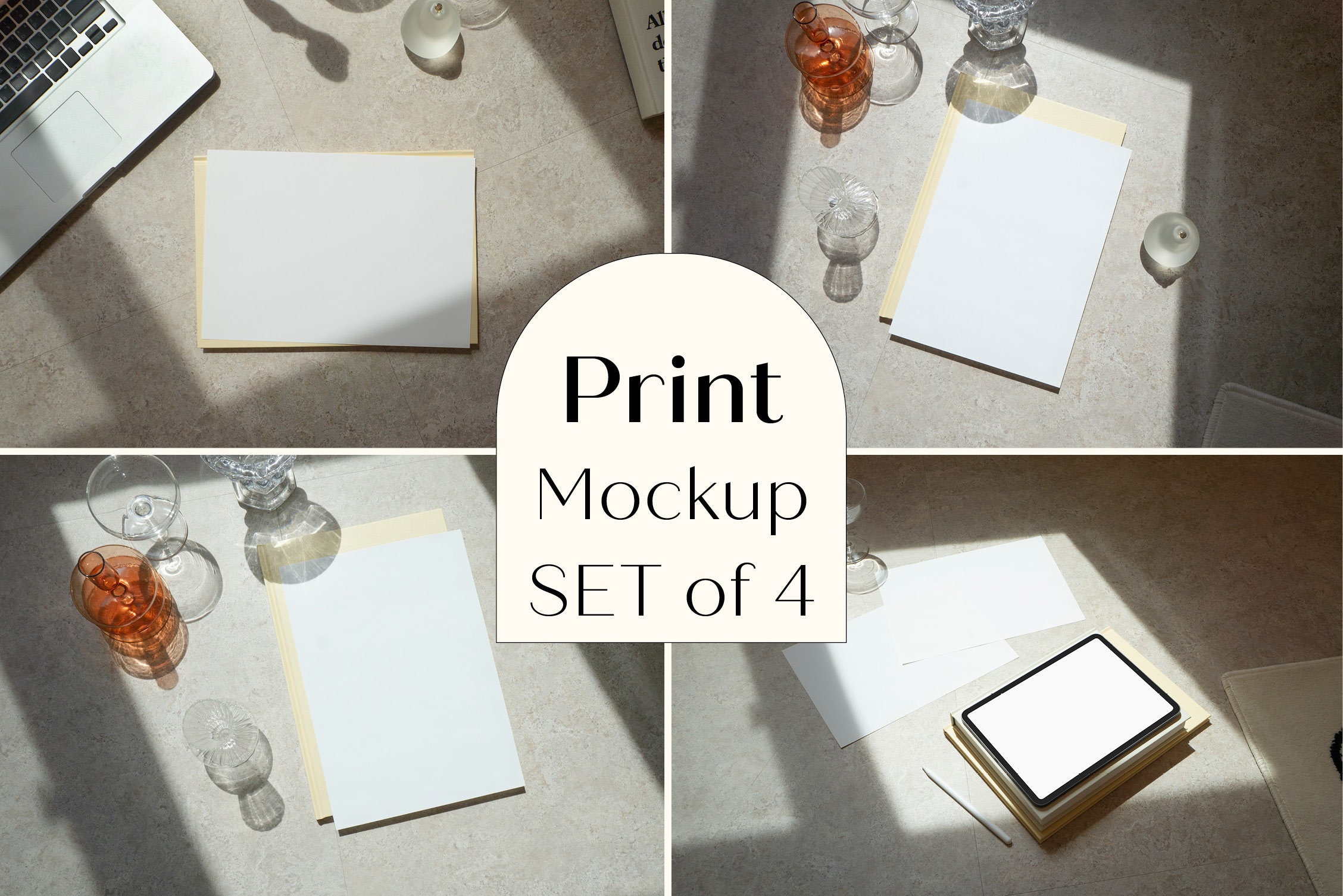 Print Mockup SET A4 Paper Branding Mockup Ipad Mockup - Etsy