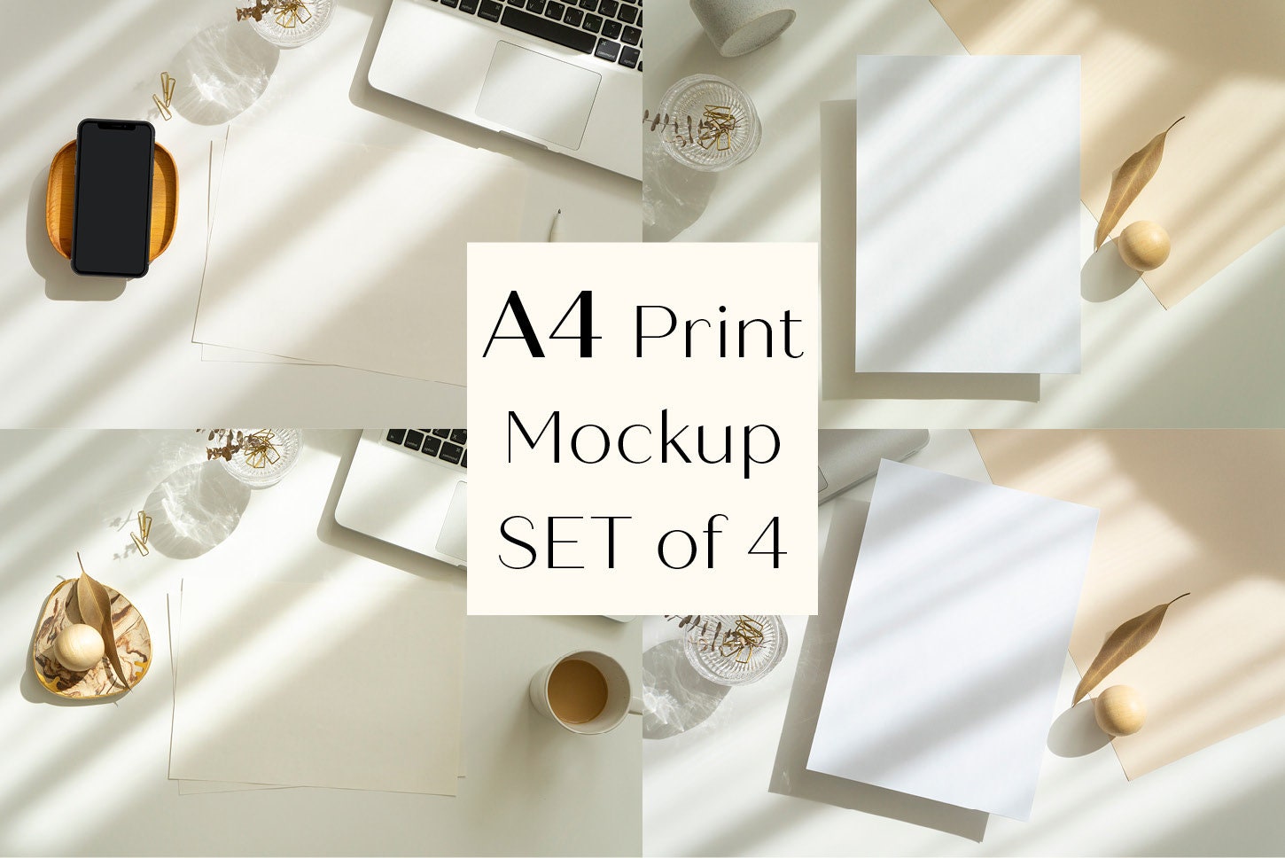 A4 Print Mockup SET Document Mockup Stationery Resume Workbook | Etsy