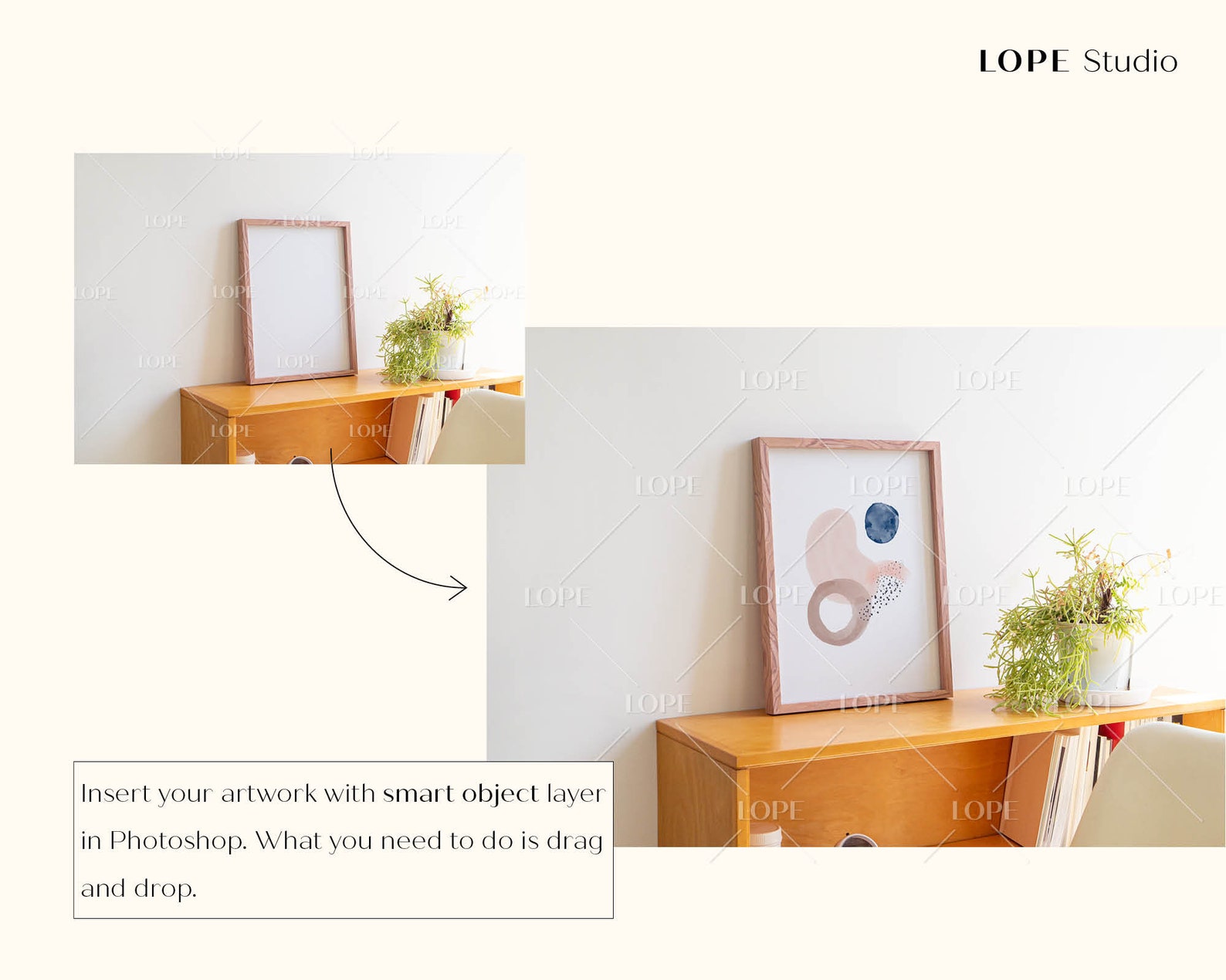 Frame Mockup, Wood Frame Wall Art Mock Up, Poster, Print Mockup - Etsy