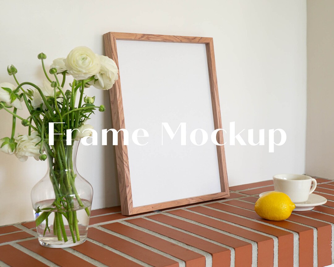 Wood Frame Mockup PSD Smart Object, Interior Mockup - Etsy