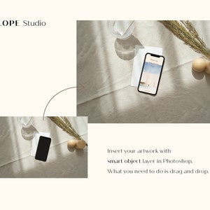 IPhone Mockup With Light and Shadow Mobile Mockup - Etsy