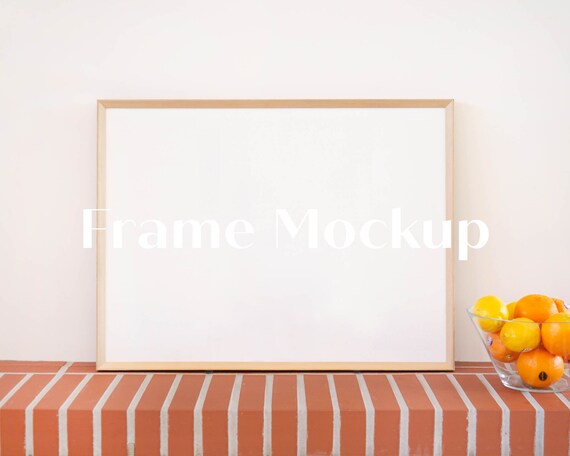 Frame Mockup Horizontal Photoshop Mockup Wood Frame Wall Art - Etsy