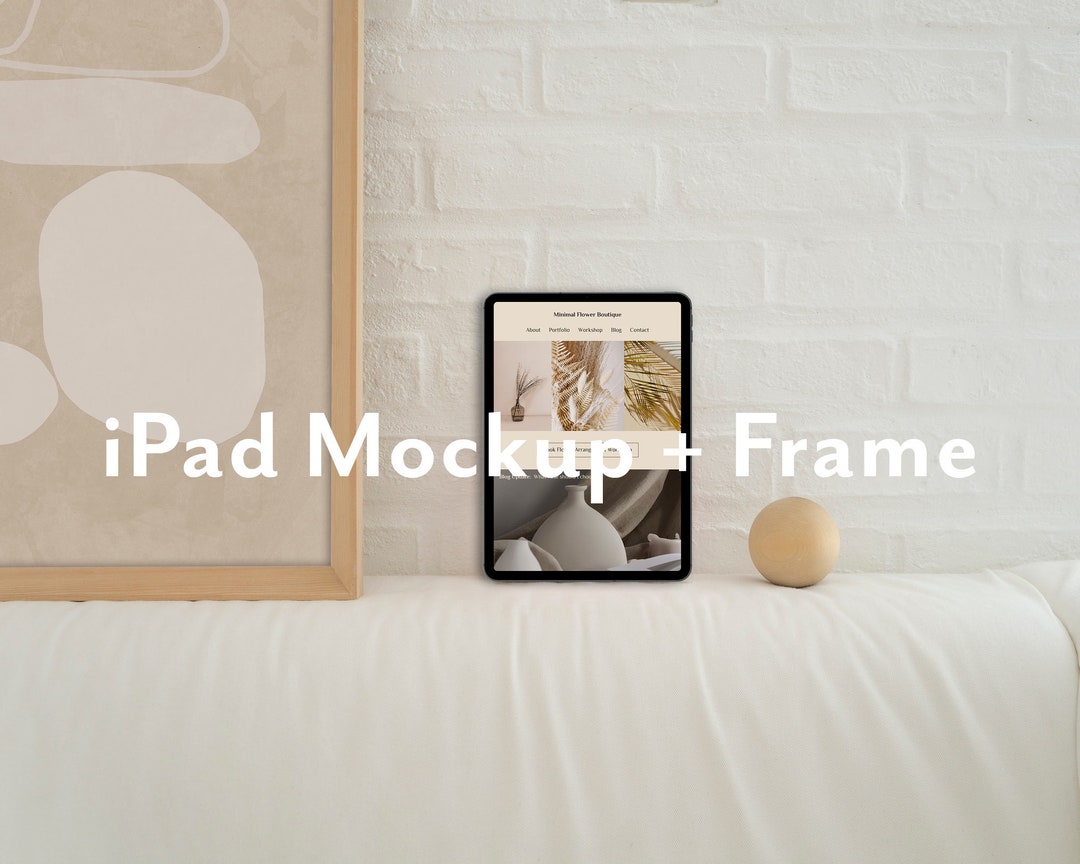 Styled iPad Pro Mockup With Frame iPad Screen Mockup Web Design Mockup ...