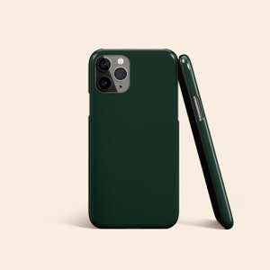 Dark Green Phone Case, Forest Green iPhone 12 Case, Emerald Green ...