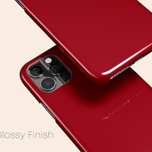 Cherry Red Phone Case, Solid Color iPhone 15 Case, Minimalistic iPhone ...