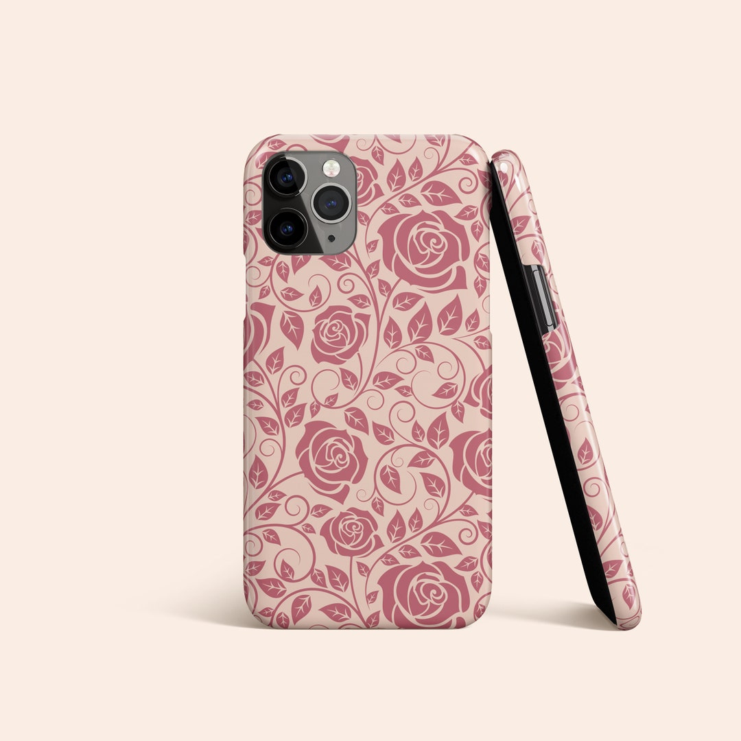 Antique Pink Roses Phone Case, Blush iPhone 14 Case, Floral iPhone 13 ...