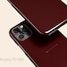Dark Burgundy Phone Case, Solid Color iPhone 15 Tough Case, Minimal ...