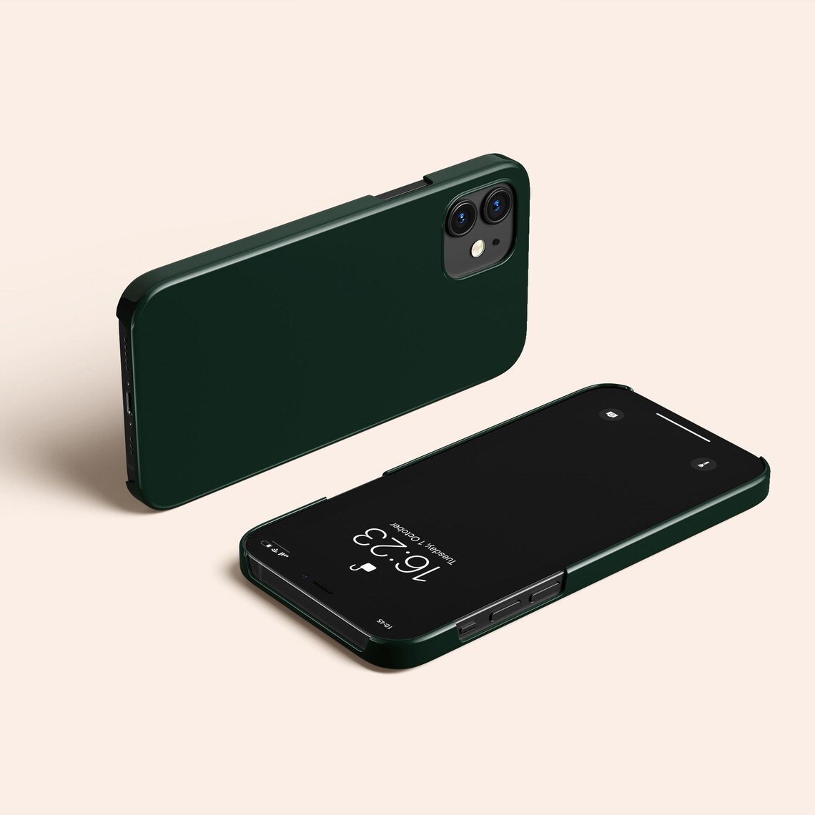 Dark Green Phone Case Forest Green Iphone 12 Case Emerald | Etsy