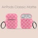 Pink Checkered Airpods Case Pastel Pink Check Airpods Pro Case Retro ...