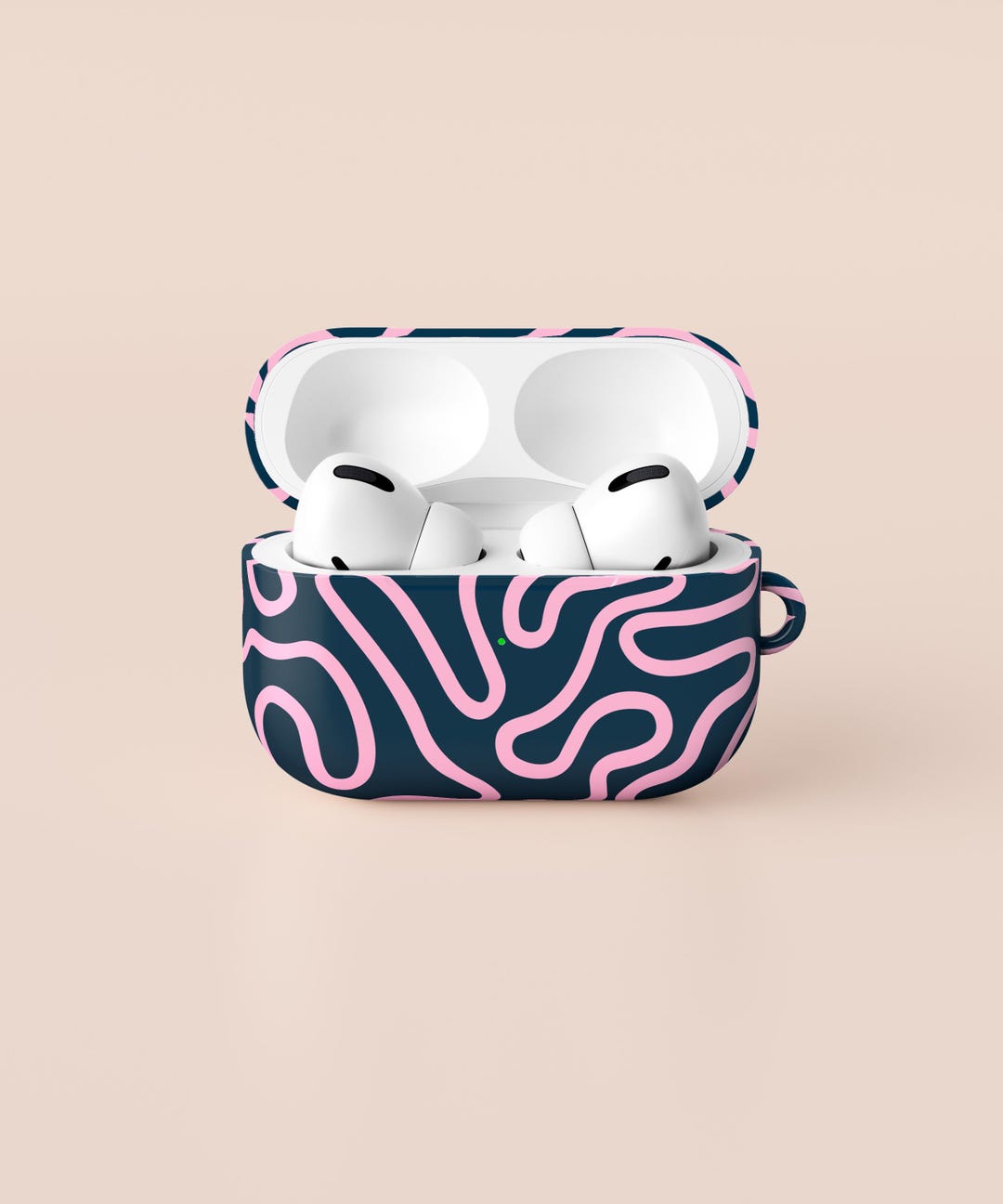 Pink Squiggle Line Airpods Pro Case, Abstract AirPod Case 1st Gen ...