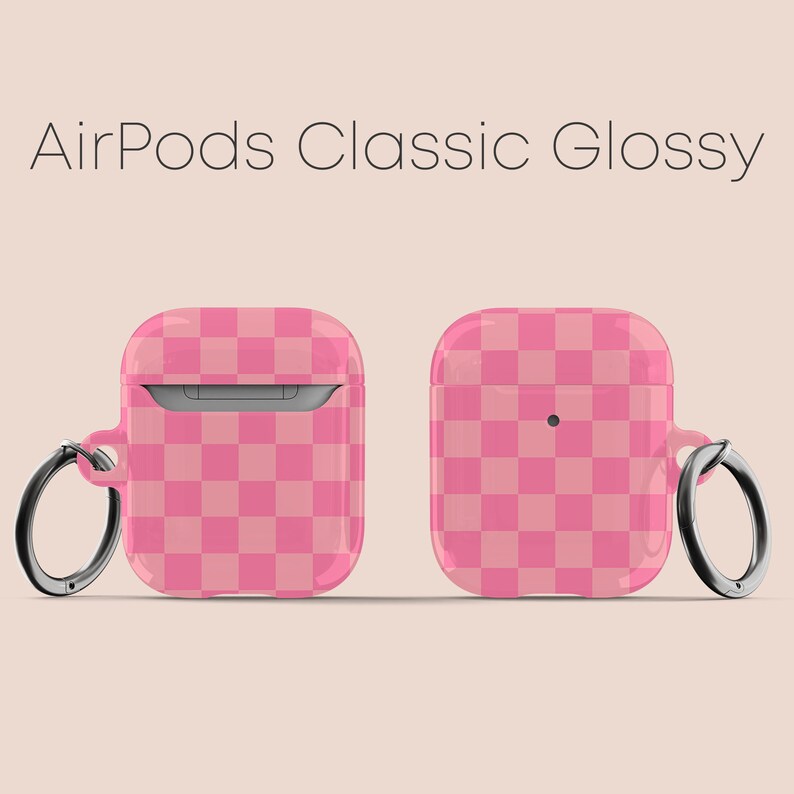 Pink Checkered Airpods Case Pastel Pink Check Airpods Pro Case Retro ...