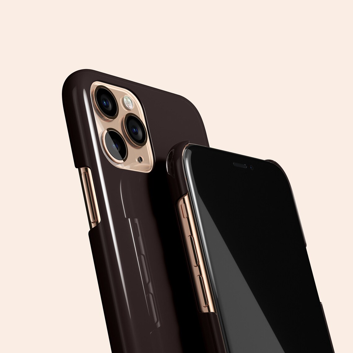 Dark Chocolate Brown Iphone 13 Case Brown Iphone 12 Case | Etsy