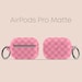 Pink Checkered Airpods Case Pastel Pink Check Airpods Pro Case Retro ...