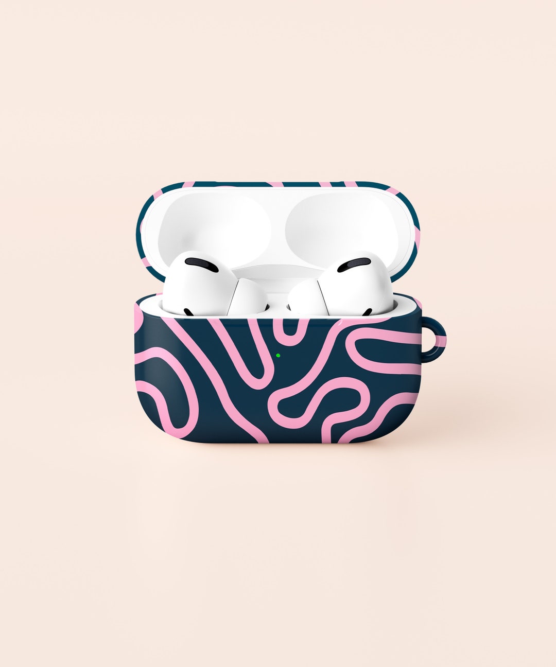 Pink Squiggle Line Airpods Pro Case, Abstract AirPod Case 1st Gen ...