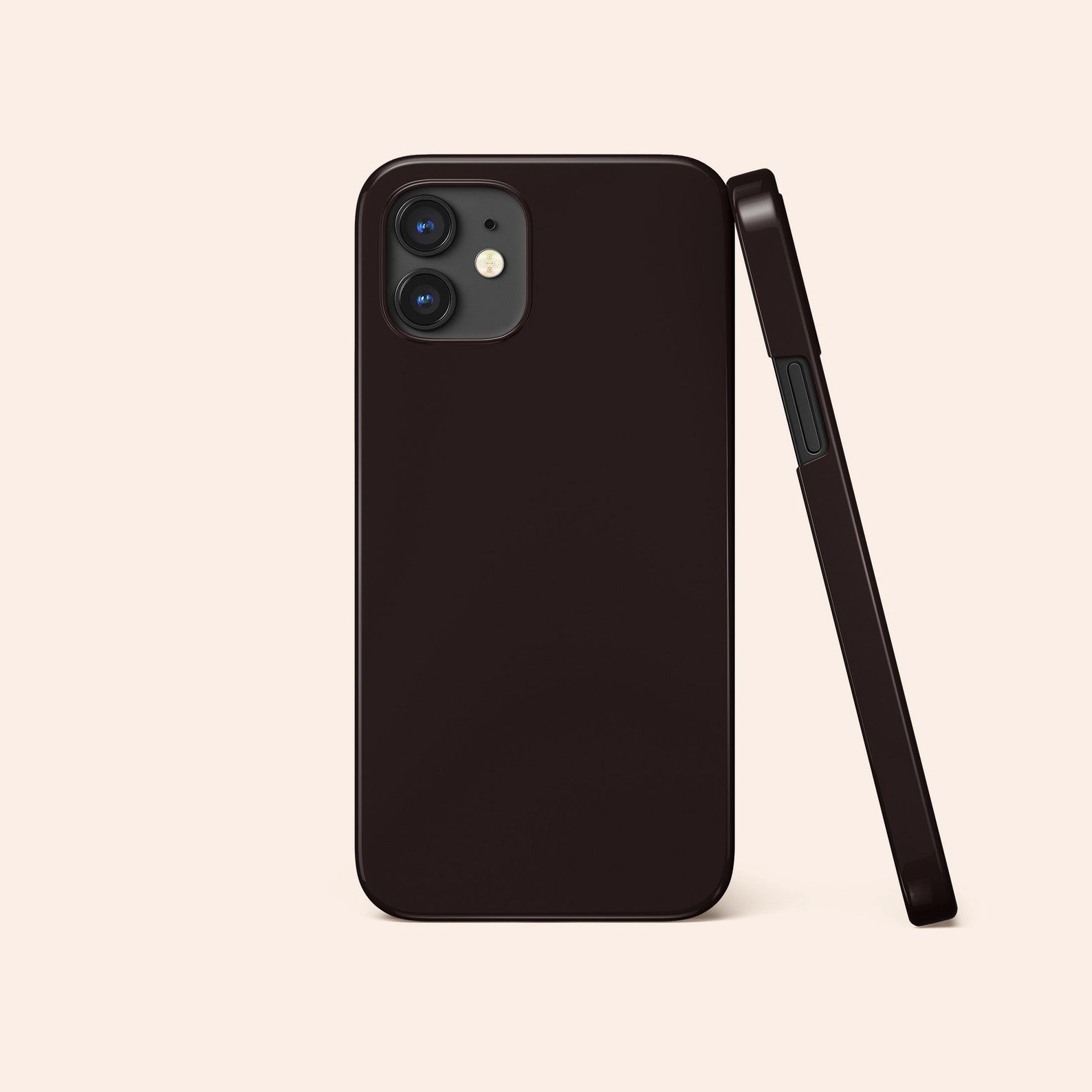 Dark Chocolate Brown Iphone 13 Case Brown Iphone 12 Case - Etsy