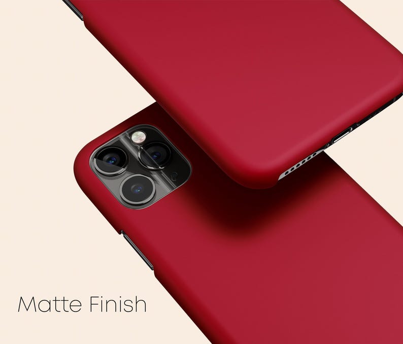 Cherry Red Phone Case, Solid Color iPhone 15 Case, Minimalistic iPhone ...