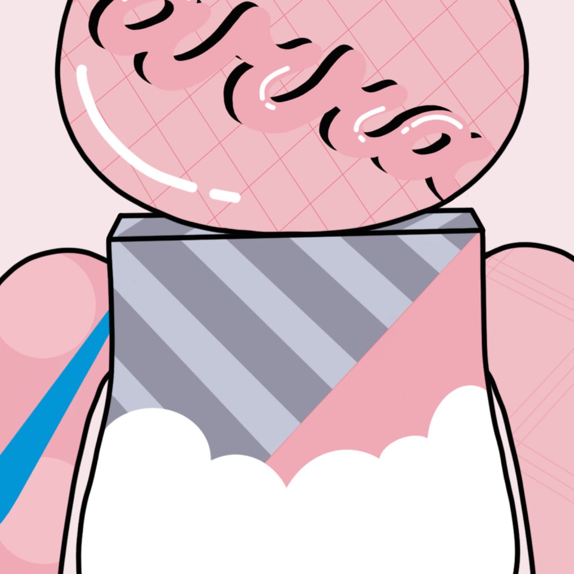 Poster Pink Bearbrick - Etsy
