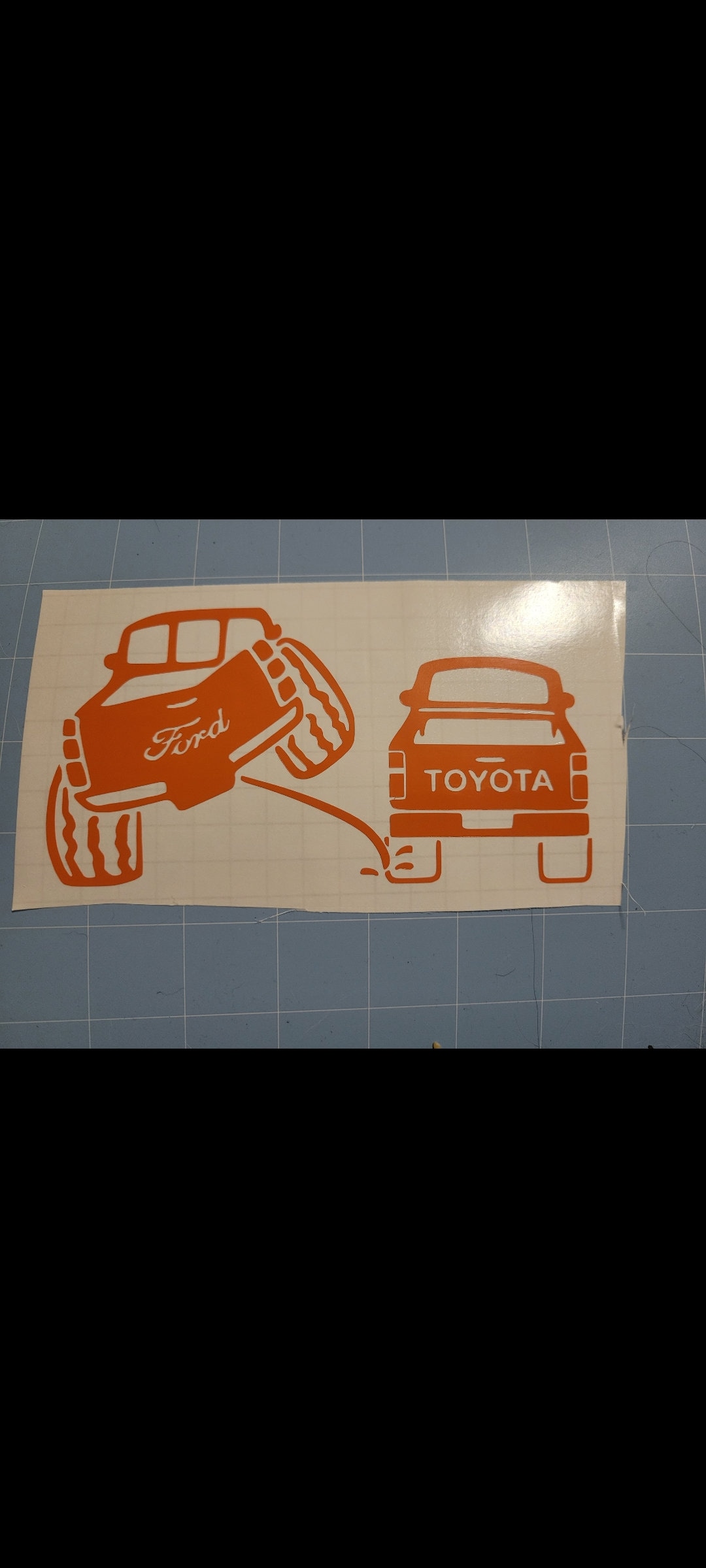Ford Truck Peeing on Toyota Truck - Etsy