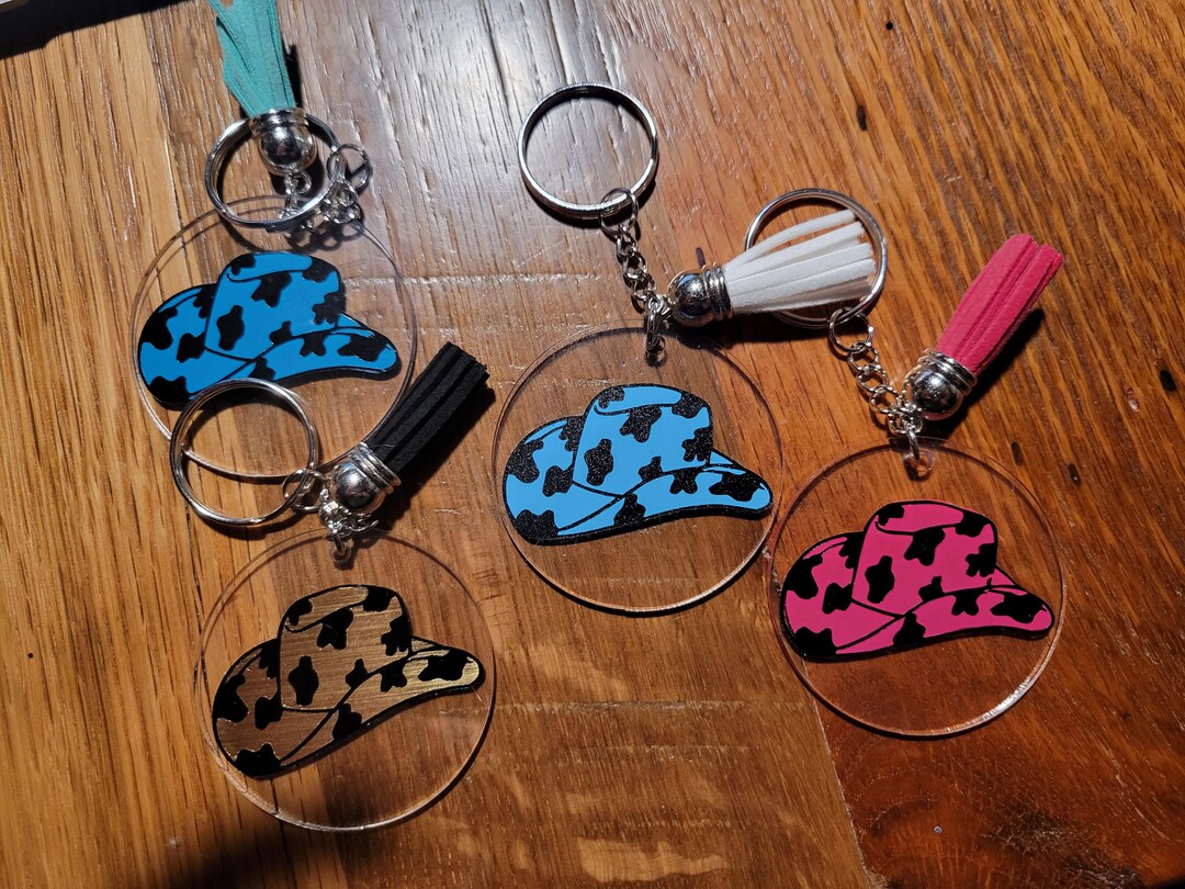 Cowboy Hat Keychain - Etsy