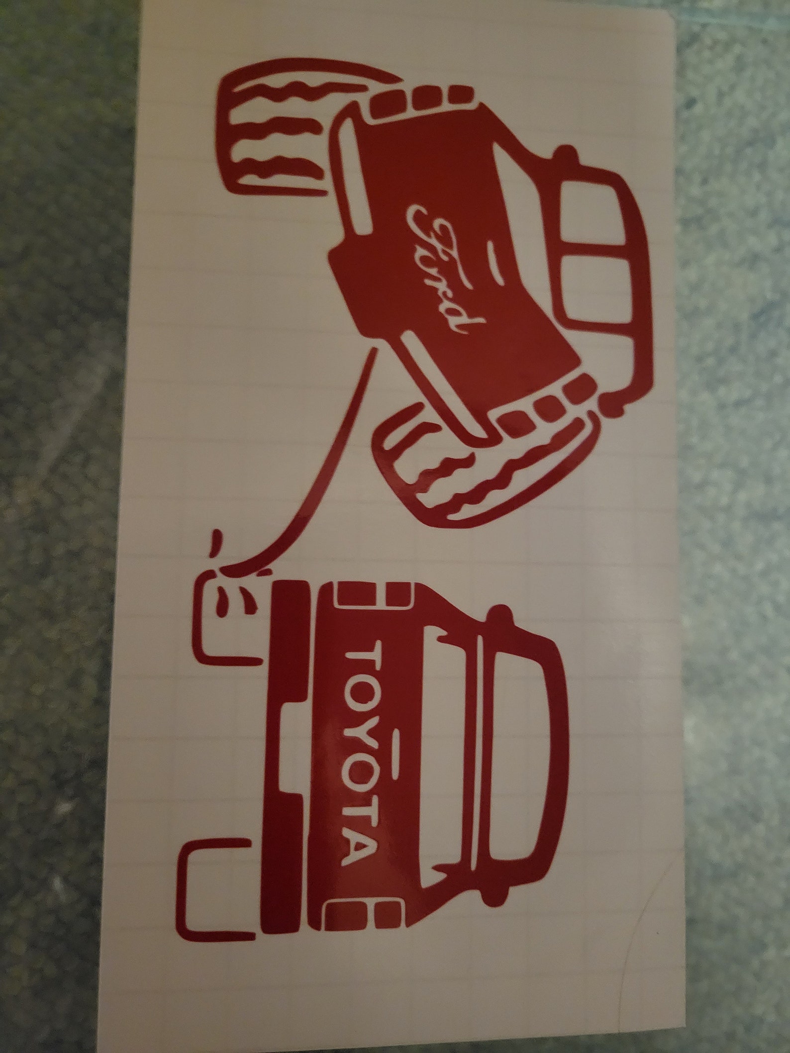 Ford Truck Peeing on Toyota Truck - Etsy