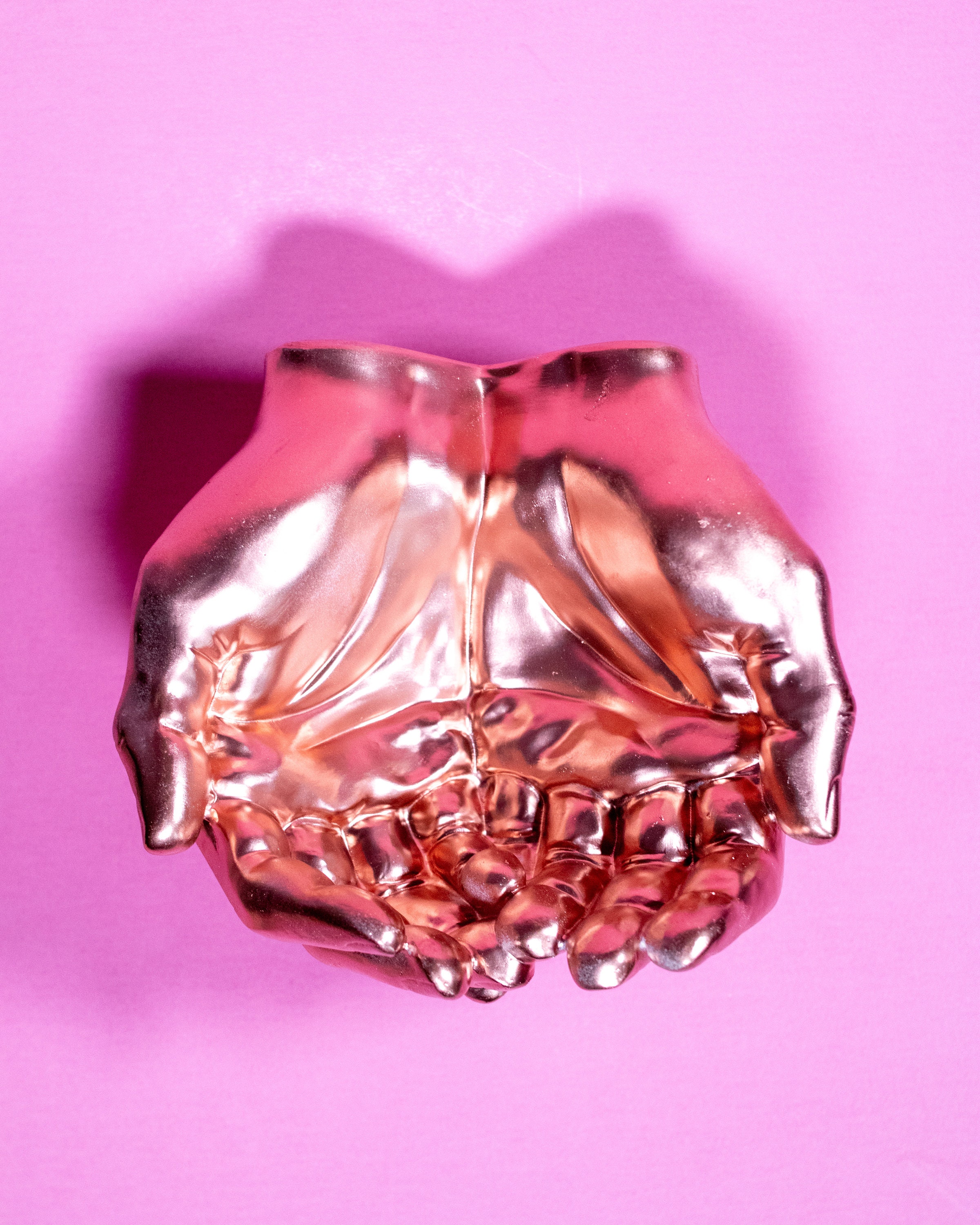 Life Size Copper Holding Hands Bowl Art Bowl Room Sculpture Healing ...