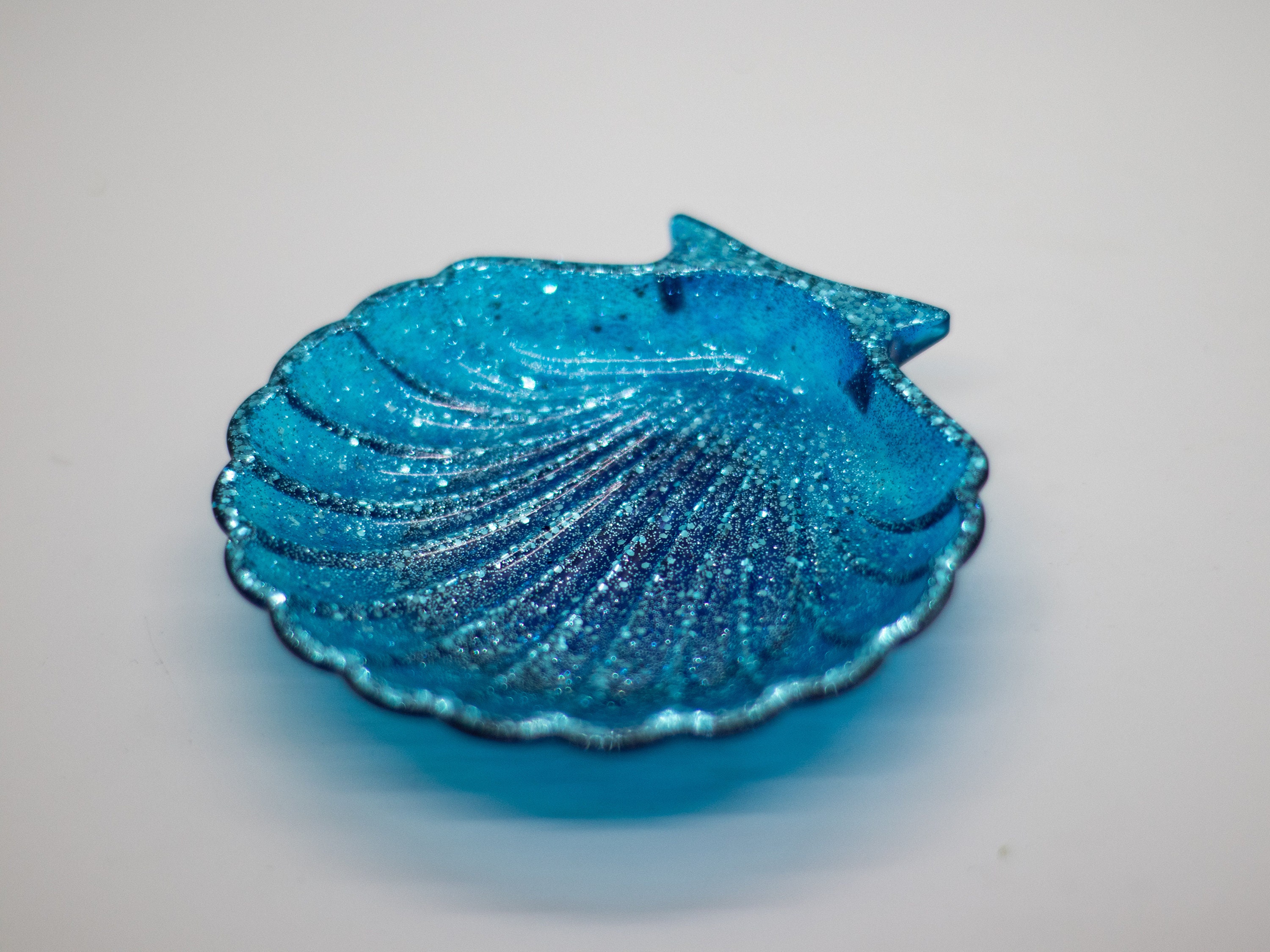 Multiple colors Epoxy Resin Shell Trinket Dish Soap Dish | Etsy