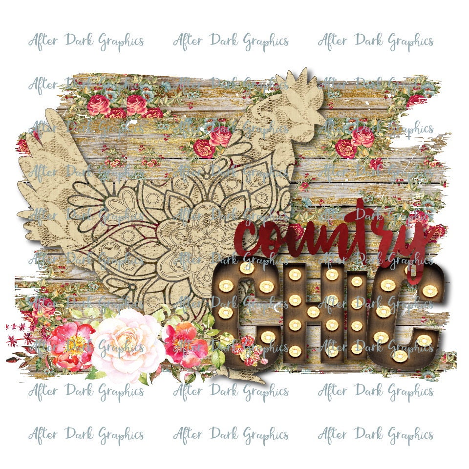 Country Chic Sublimation Design Country Girl Print File | Etsy