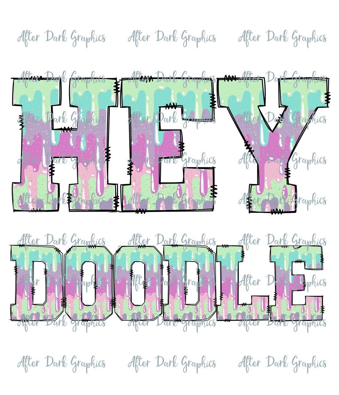 Pastel Drip Doodle Alphabet Letters PNG Bundle, Alphabet Clipart, Drip ...