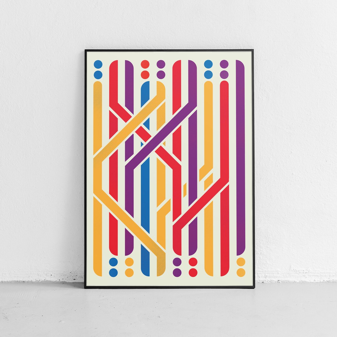 Fine Lines, Abstract Art Print. - Etsy