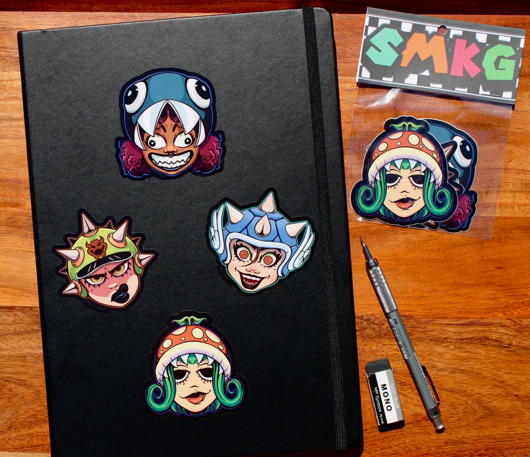 Super Mario Kart Girls Sticker Set - Etsy