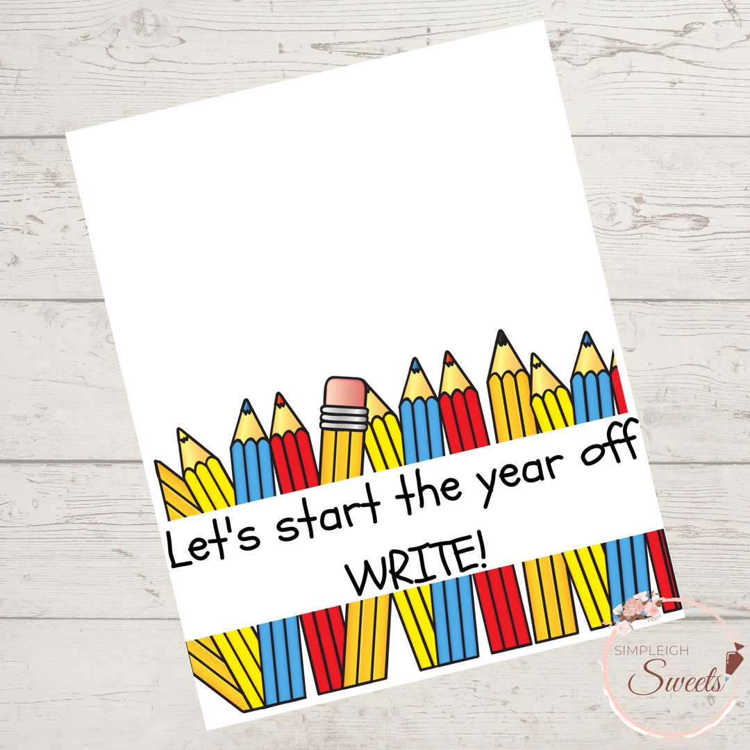 Printable Mini Cookie Card-start the Year off Write-back to School - Etsy