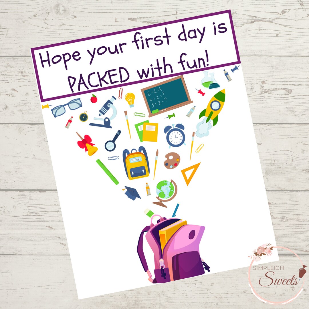 Printable Mini Cookie Card-packed With Fun!-back to School - Etsy
