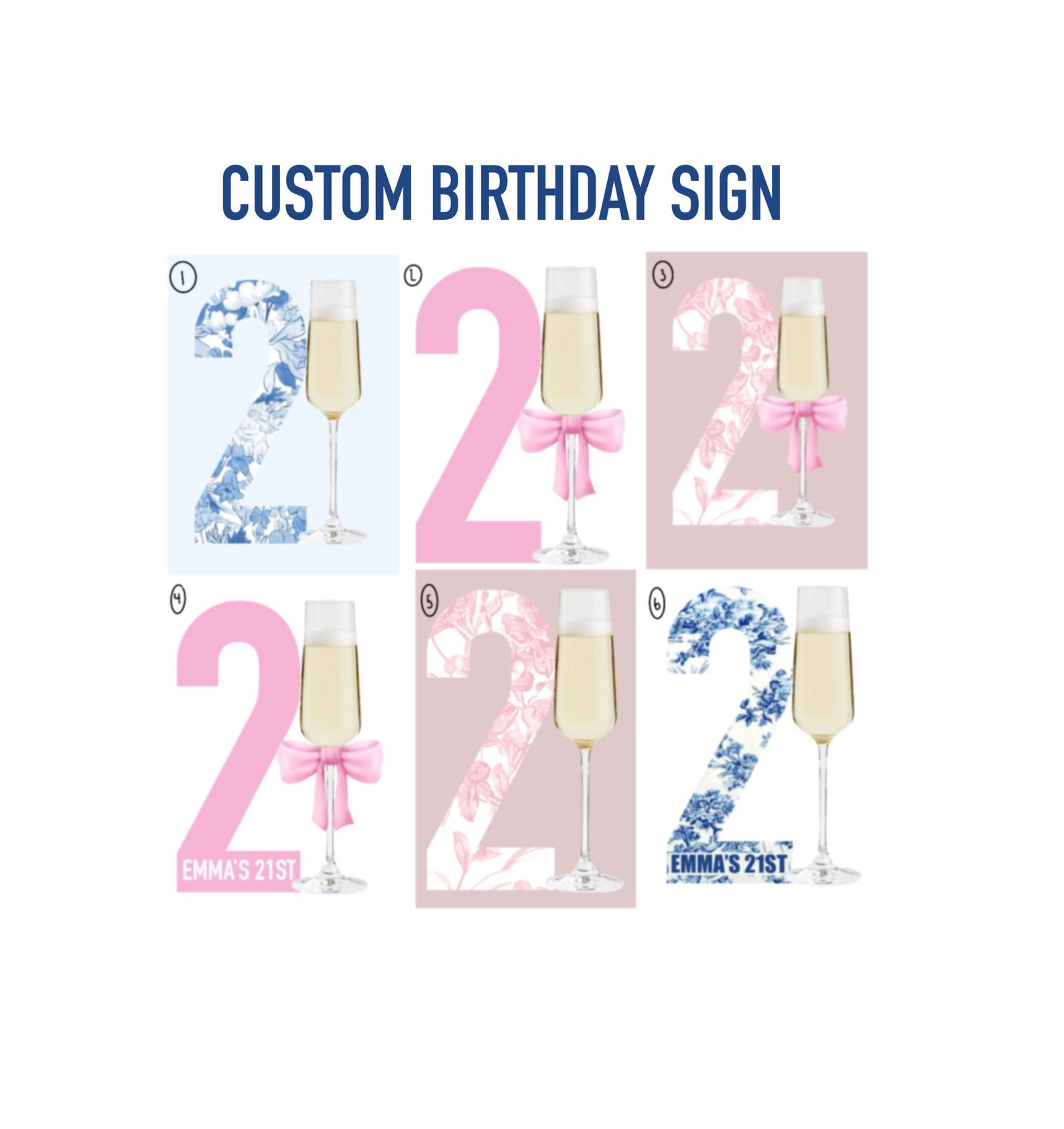 Custom 21st Birthday Sign Digital Download - Etsy