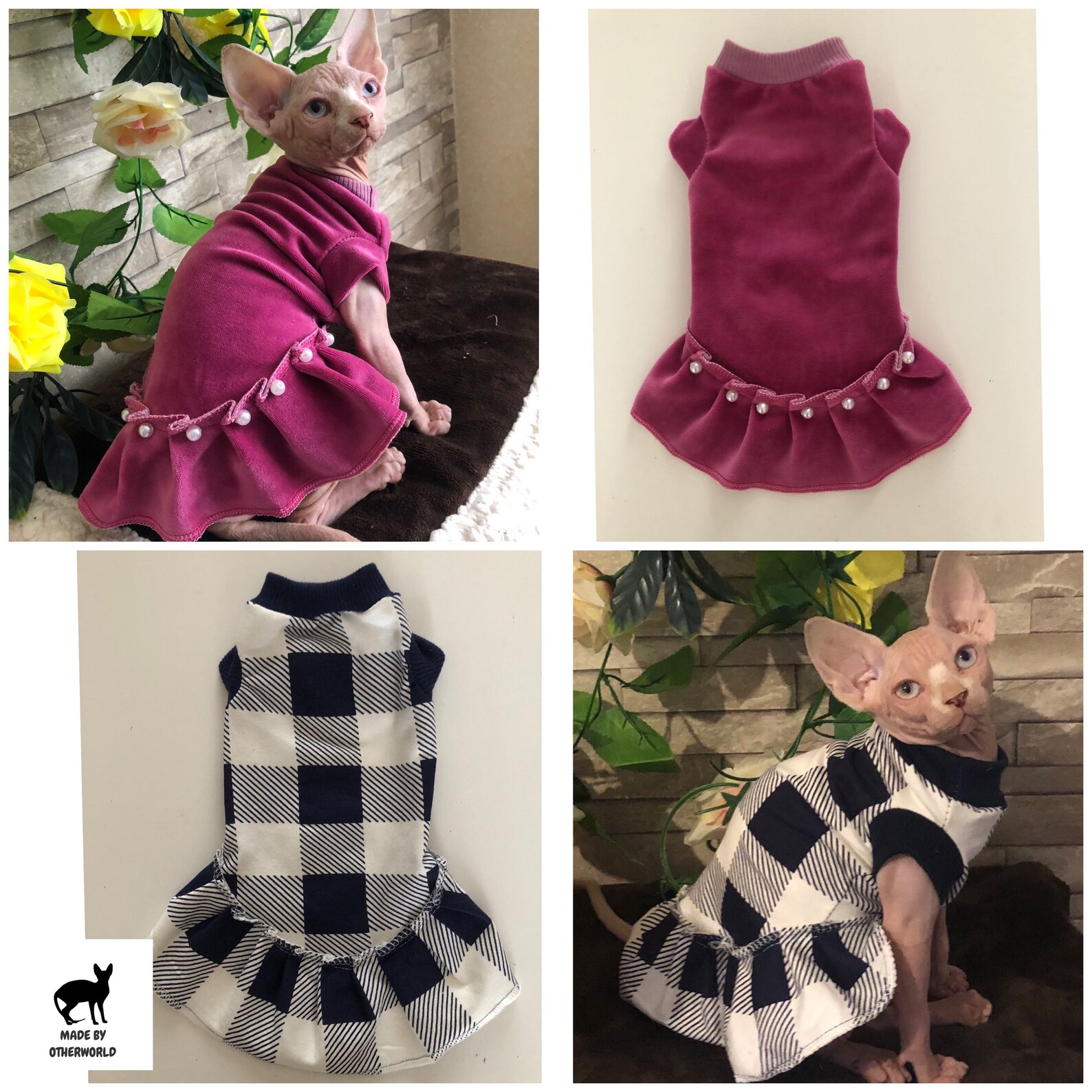 Vestido para gatitos Sphynx. Ropa para gato. Atuendo para | Etsy