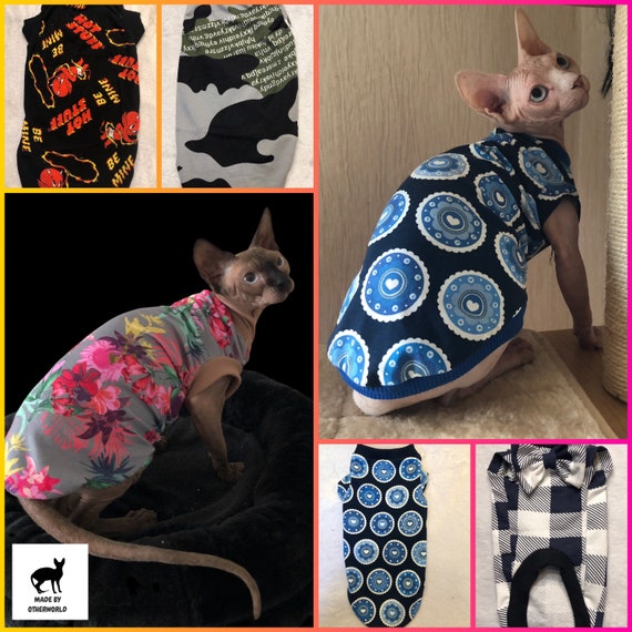 Handmade Clothes for Sphynx Kittens and Other Cats. Outfit for - Etsy UK
