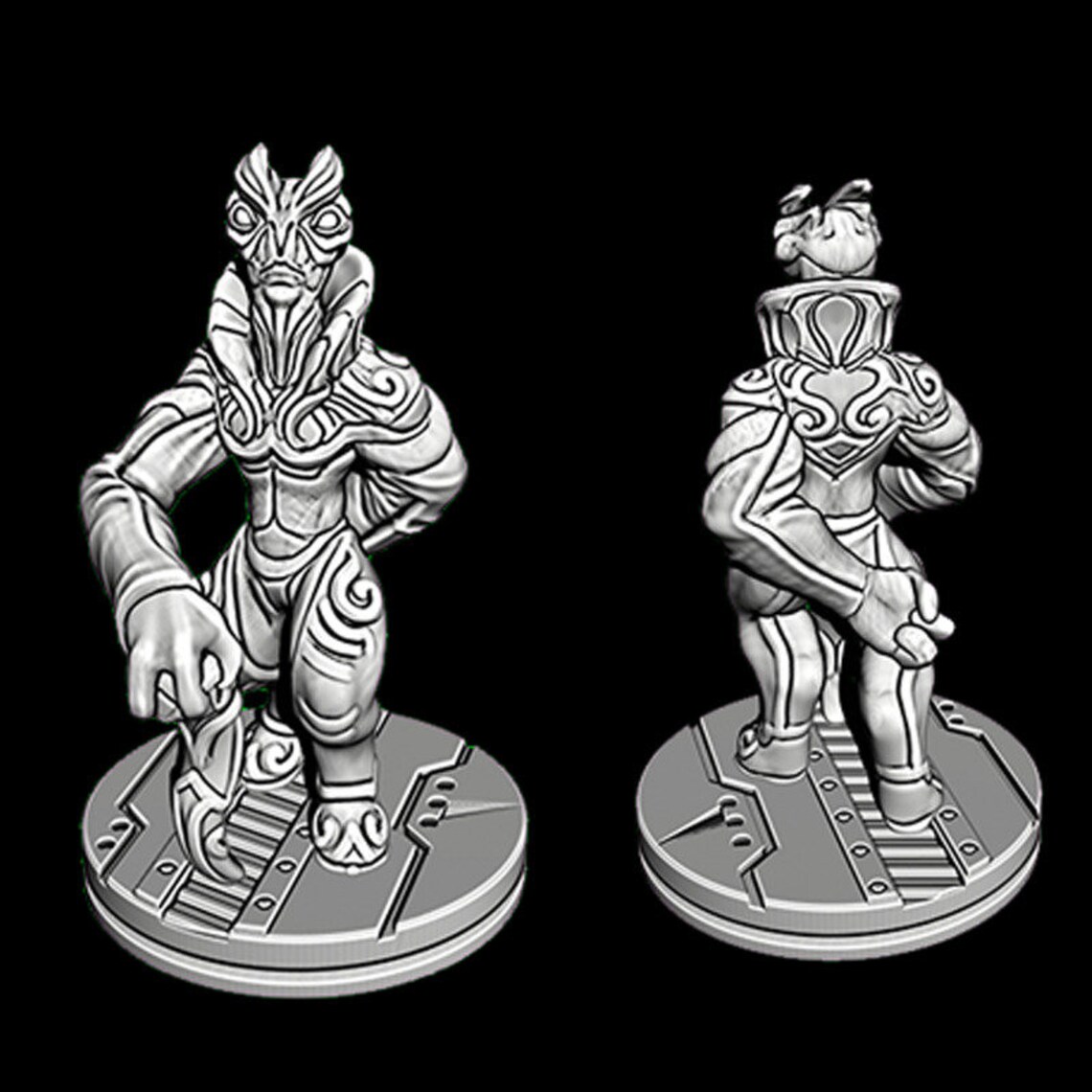 Tabletop Miniature Alien Council 28Mm Fr Warhammer | Etsy