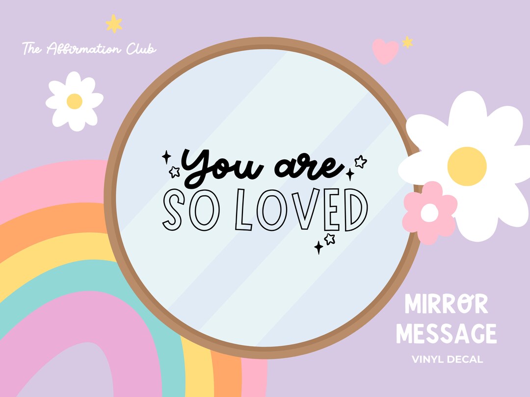 Mirror Decal Affirmation Decal for Bathroom Mirror Affirmation Sticker ...