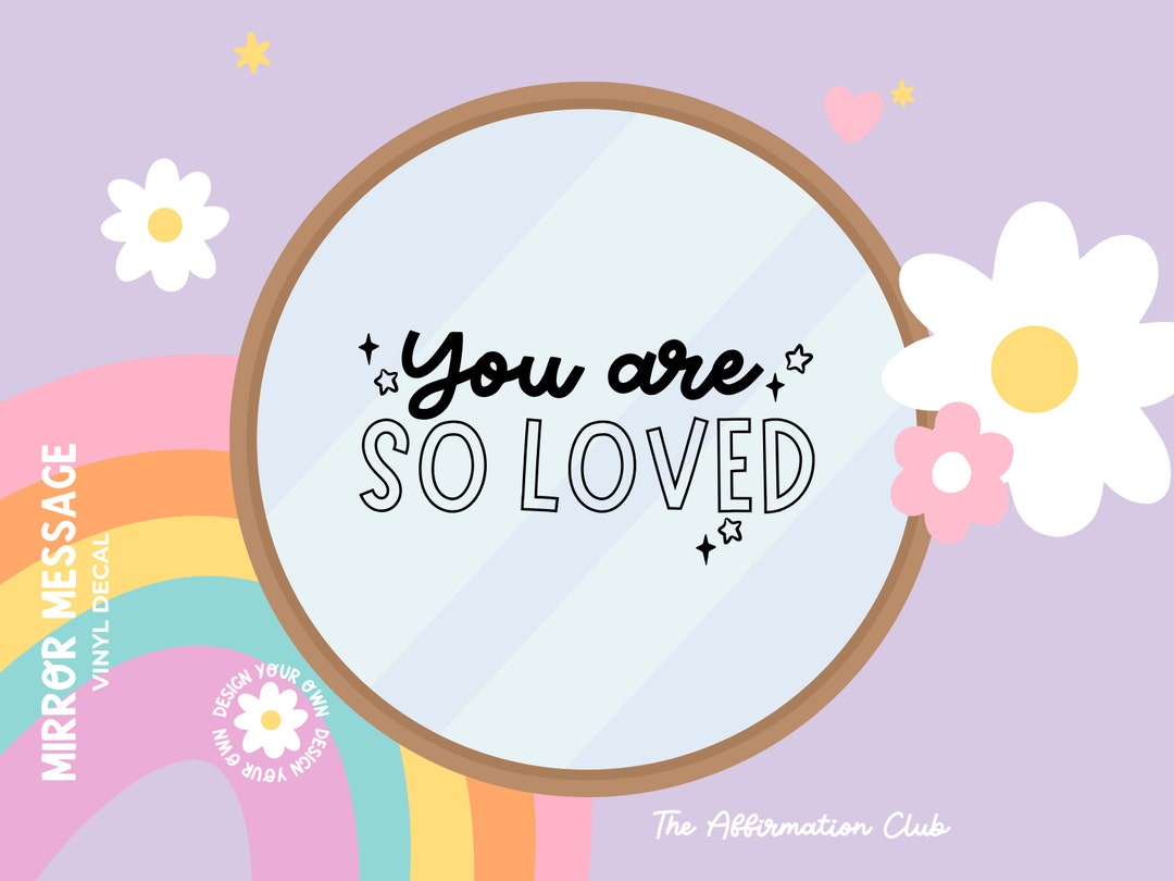 Mirror Decal Affirmation Decal for Bathroom Mirror Affirmation Sticker ...
