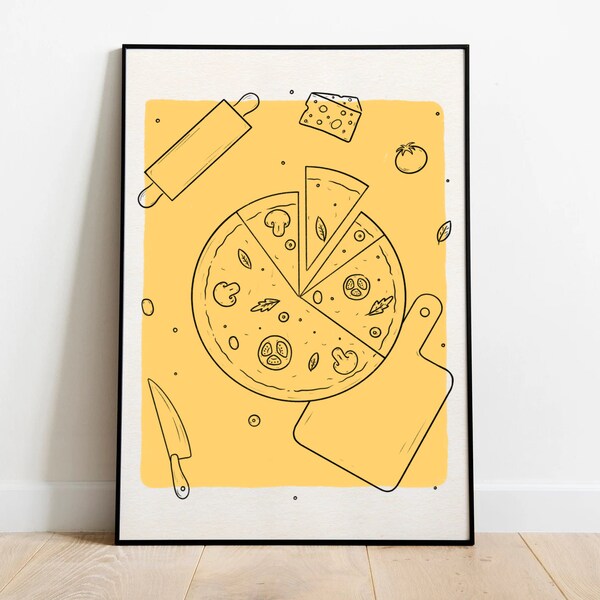 Pizza Chart Poster - Etsy