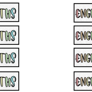 Teacher Draw Labels Rainbow Font - Etsy