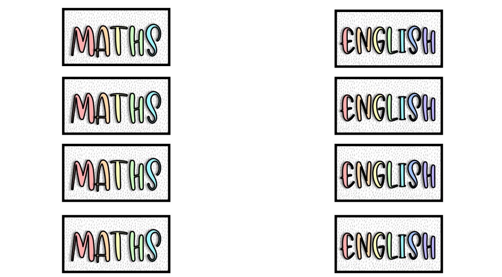 Teacher Draw Labels Rainbow Font - Etsy