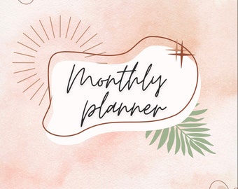 Digital Monthly Calendar, Undated Planner Template for Goodnotes Ipad ...