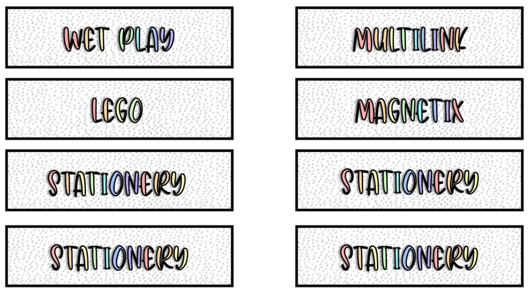 Teacher Draw Labels Rainbow Font - Etsy