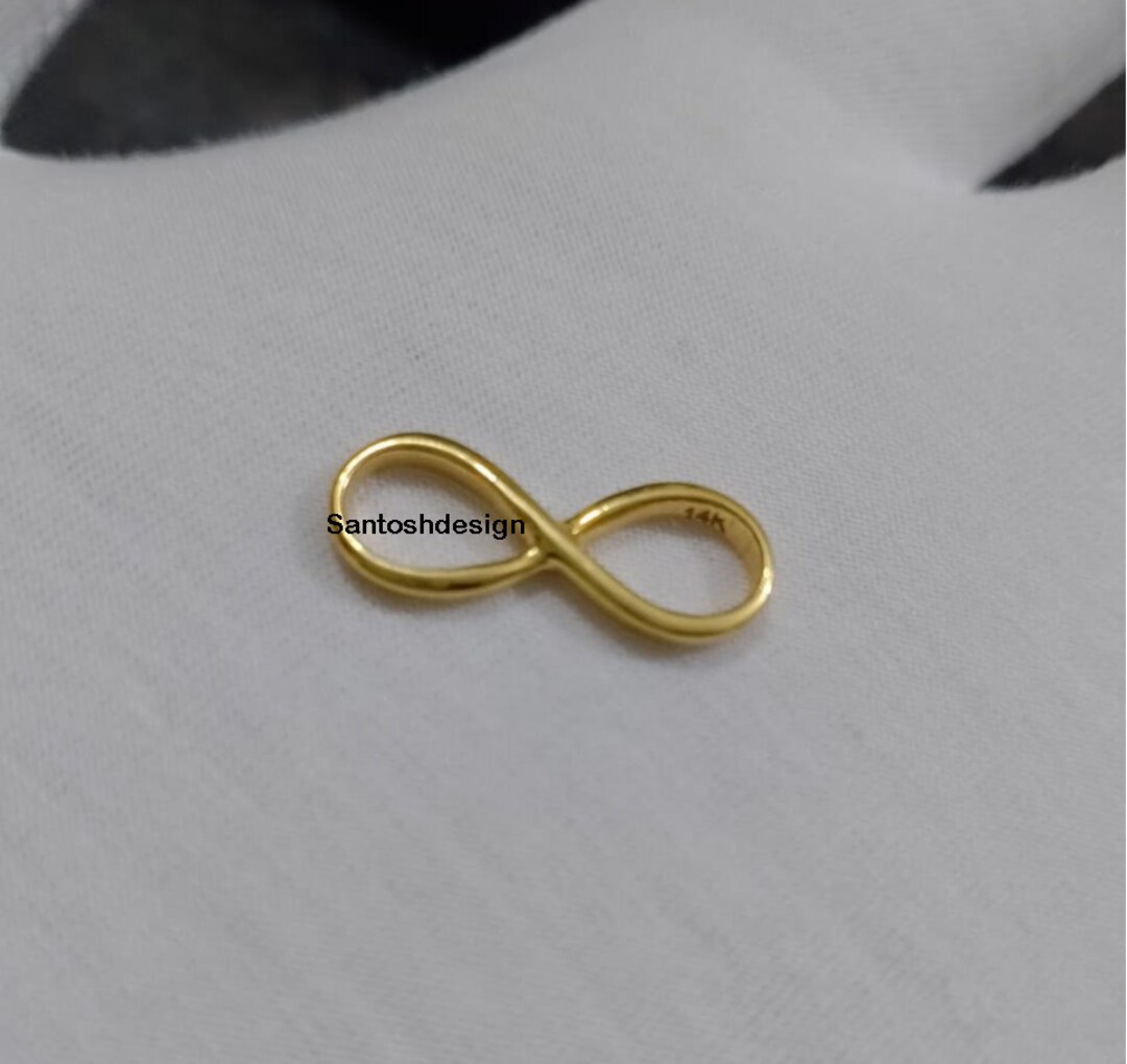 14k Solid Gold Infinity Carabiner Lock,beautiful Infinity Carabiner ...