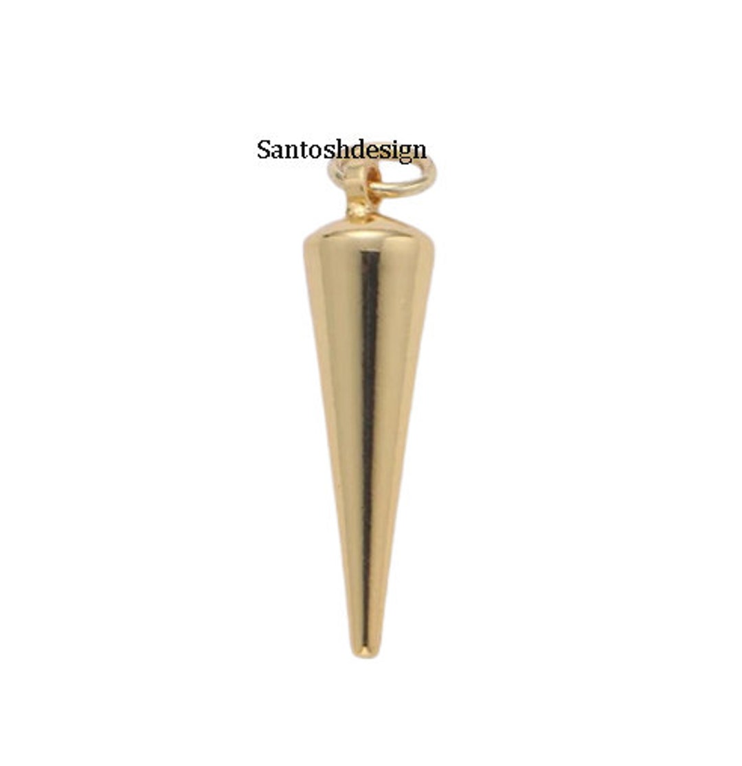 925 Streling Silver Gold Vermil Pendulum Charm Pendant,designer ...