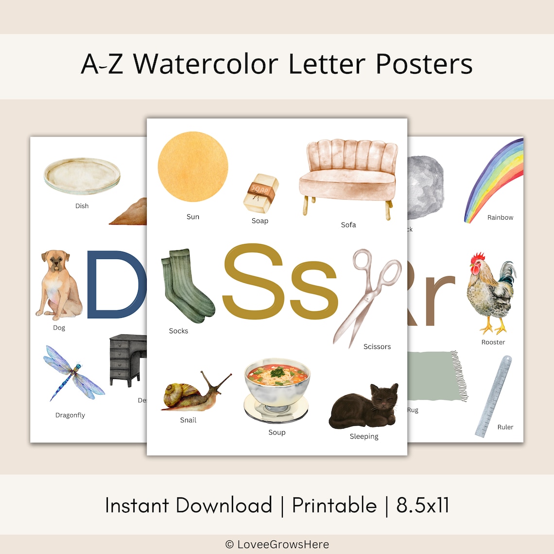 Preschool Posters, Nursery Wall Decor, Letter Sounds, Classroom ...