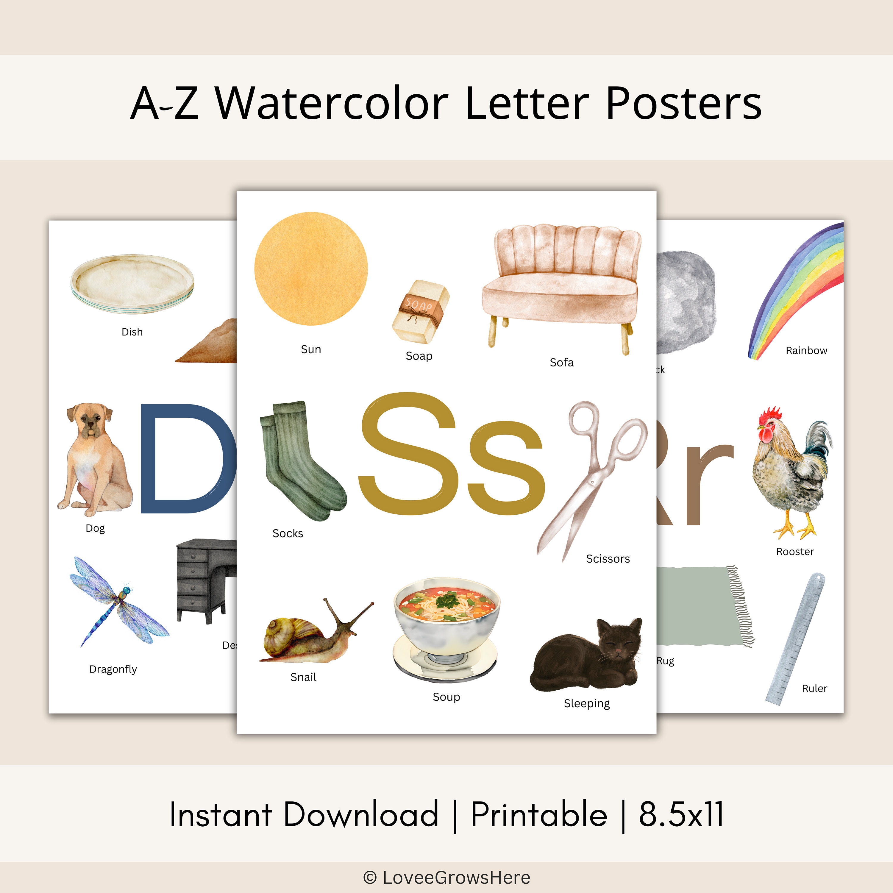 Preschool Posters, Nursery Wall Decor, Letter Sounds, Classroom ...