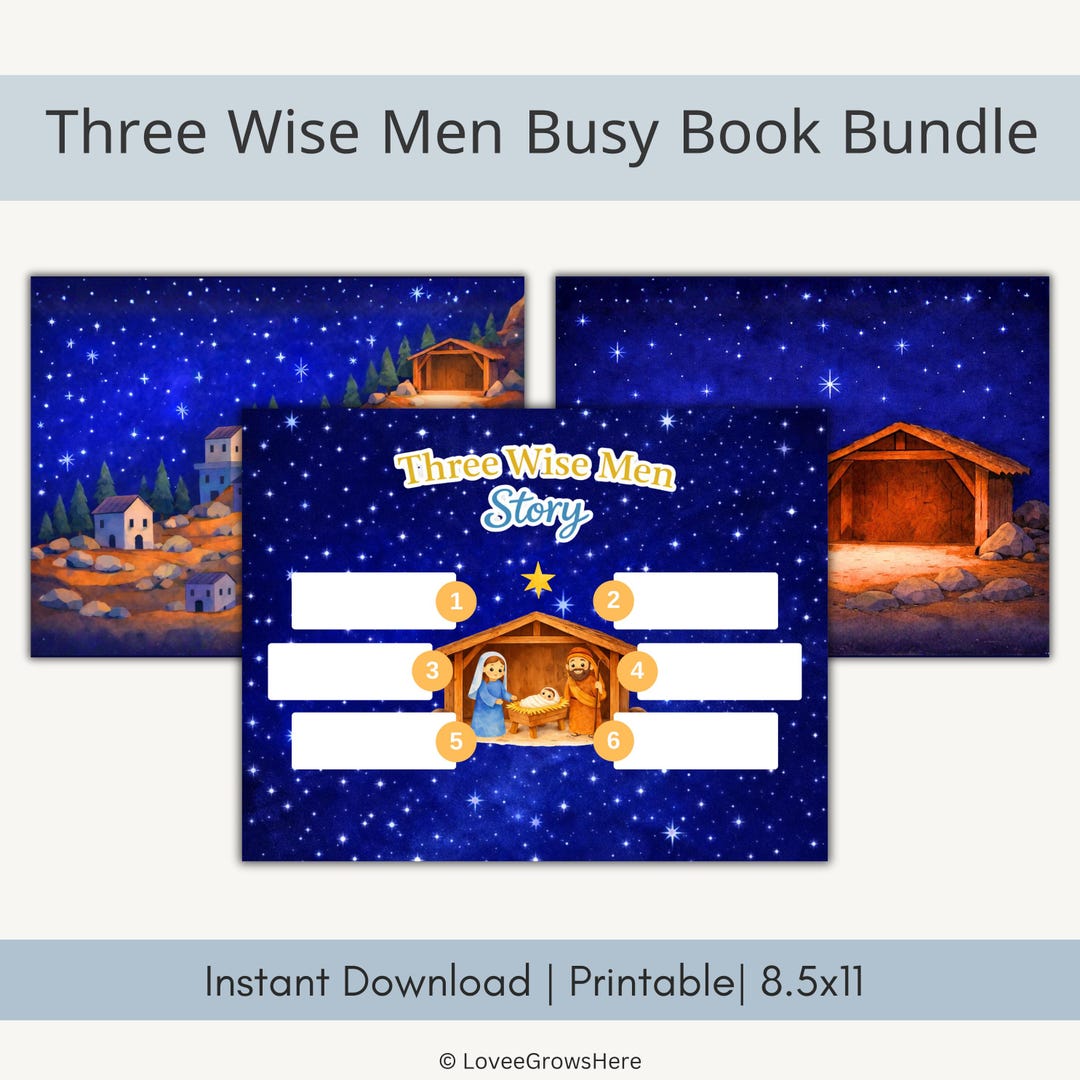 Three Wise Men Busy Book | Epiphany Bible Activity | Magi Story | Bible ...