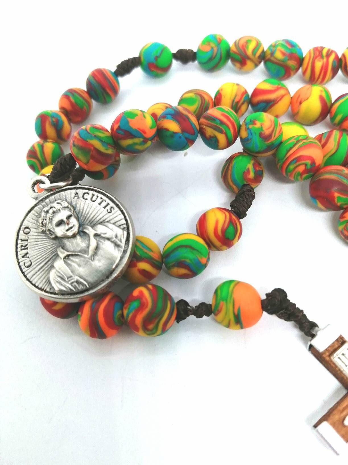 Rosario Colorato del Beato Carlo Acutis Rosario multicolor - Etsy Italia